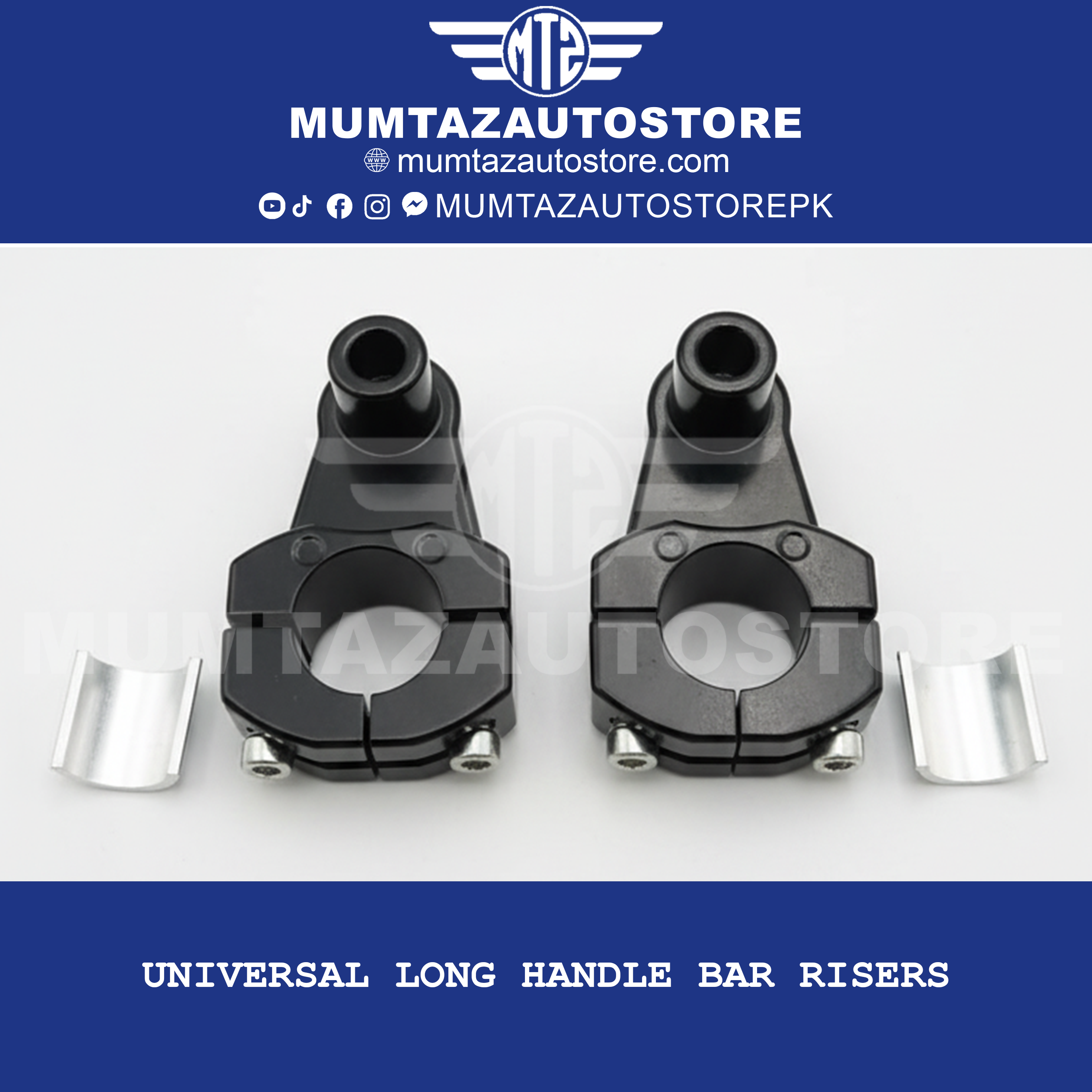 Universal Long Handle Bar Risers – Mumtaz Auto Store